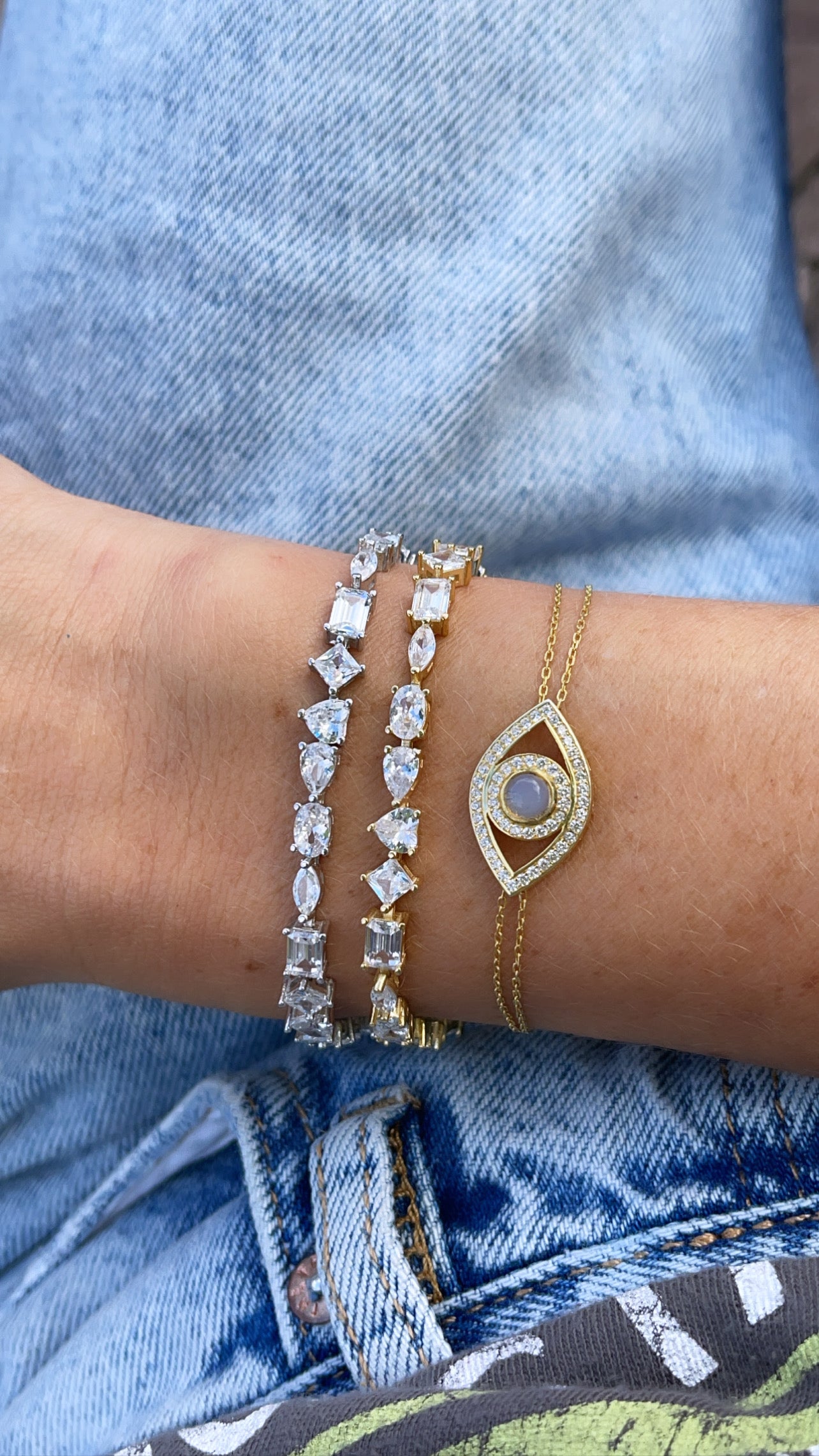 Multi Shape Tennis Bracelet – SHOPSHYMI